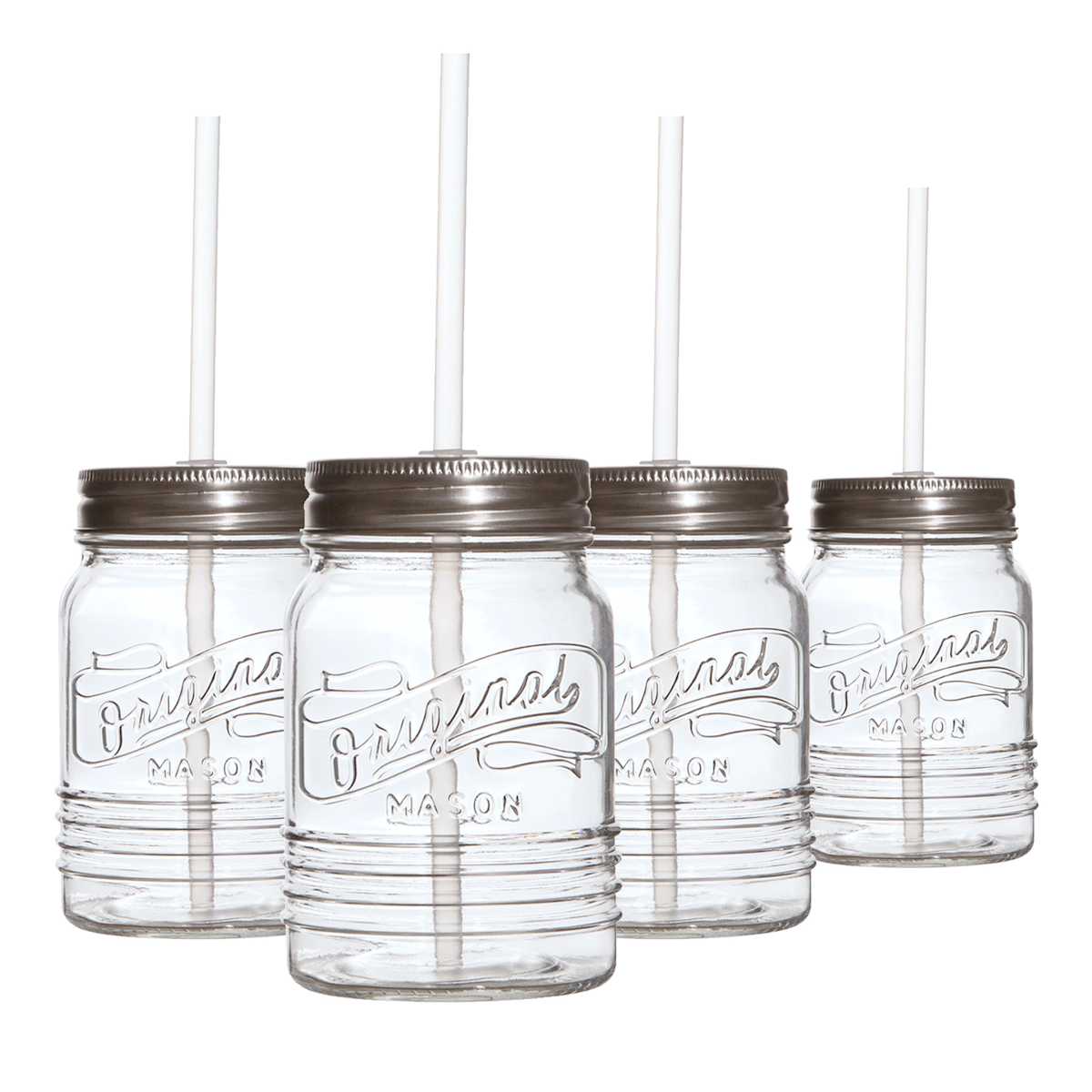 Set of 4 Original Sipper with Straw, 15oz