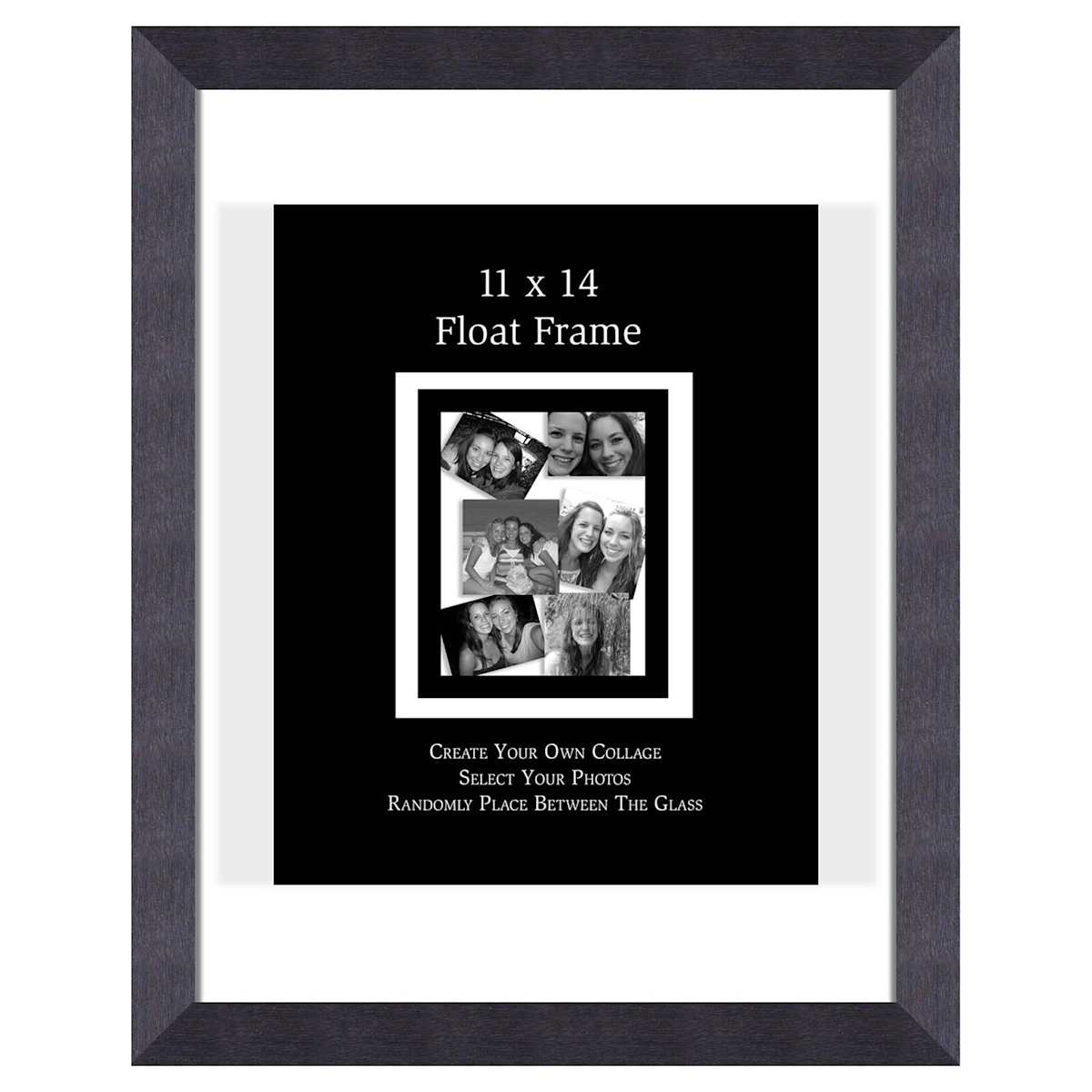 Charcoal Floating Wall Frame, 11x14