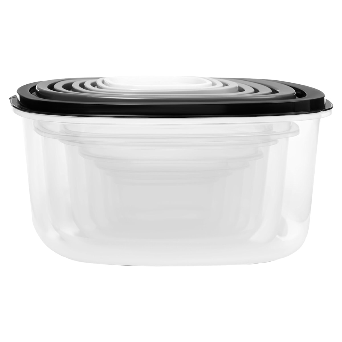 10-Piece Square Plastic Food Storage Set with Lids