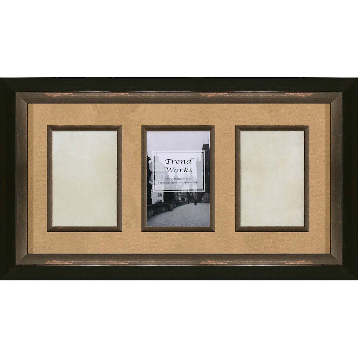 3 Opening Tan Mat Collage Picture Frame 5x7