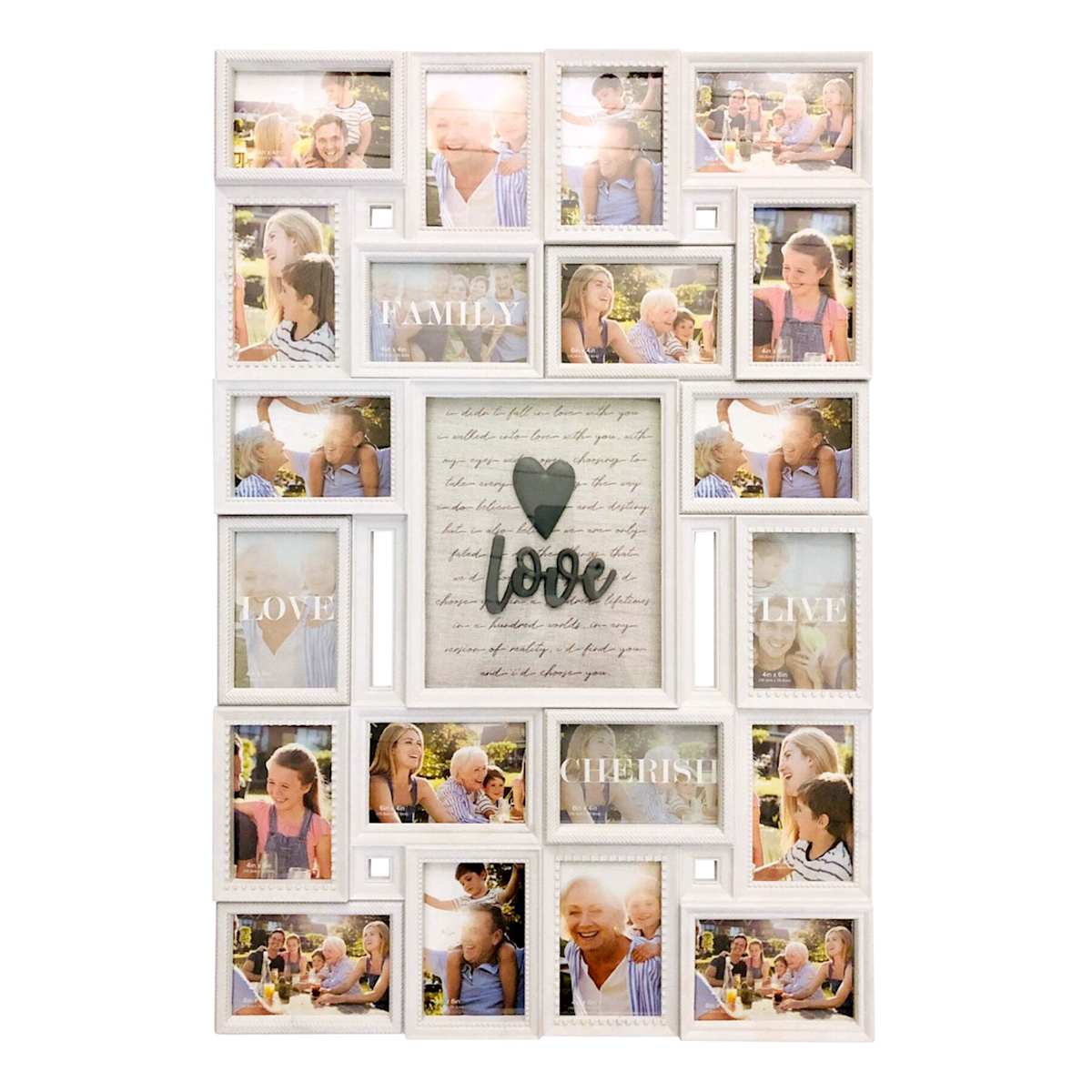 20-Opening Shadow Box Love Art Collage Picture Frame, 23x35
