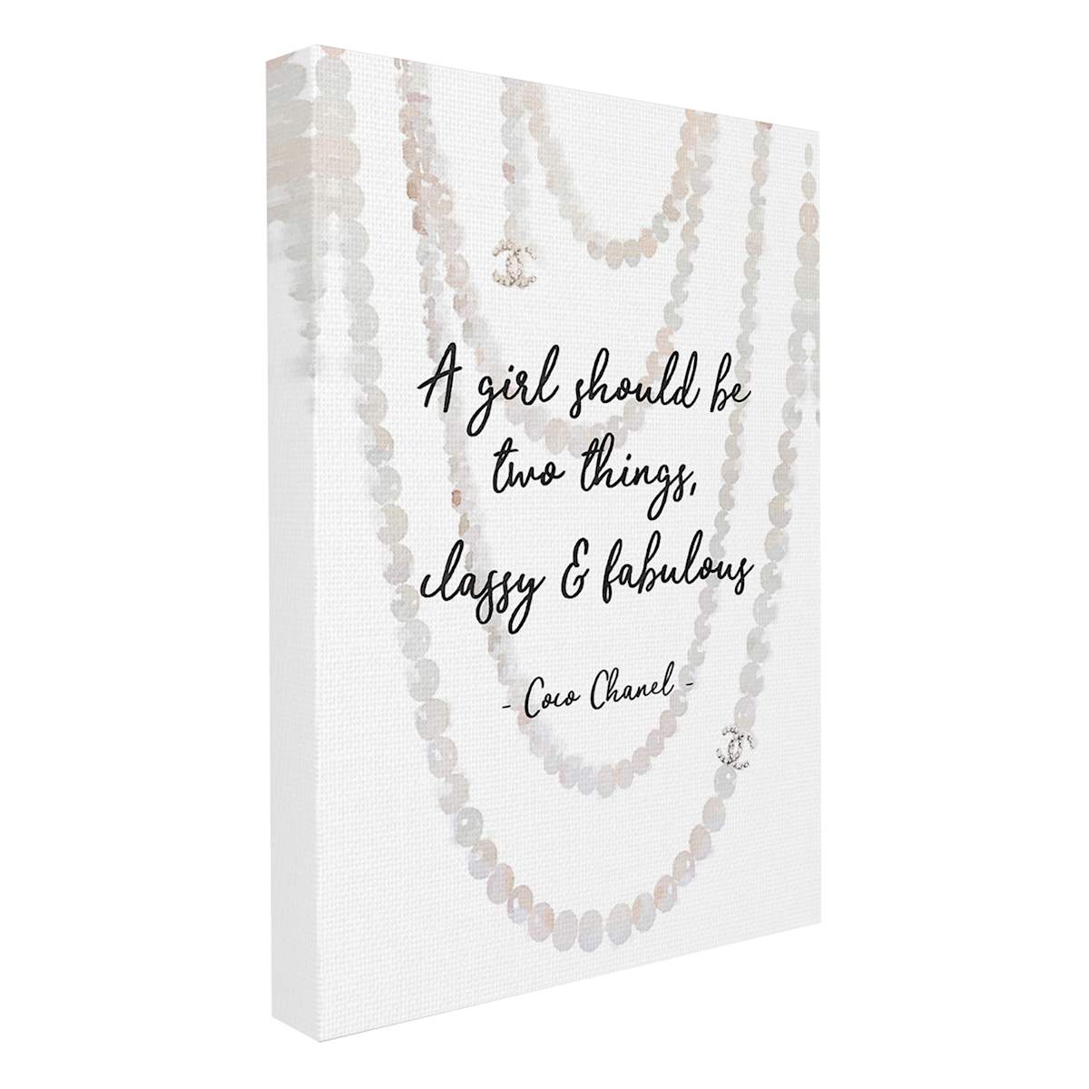 A Girl Should be Two Things Classy & Fabulous Canvas Wall Art, 12x16