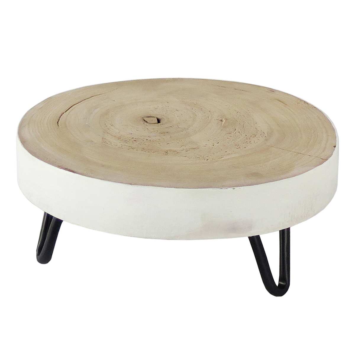 Ty Pennington Round Wood & Iron Riser, 12"