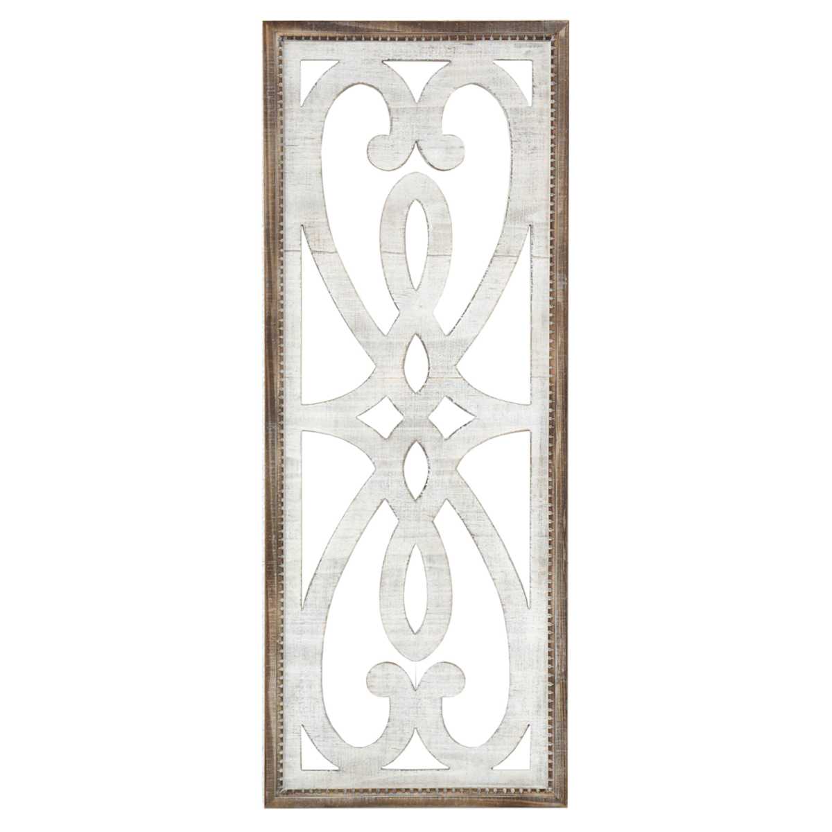 Scroll Carved Wooden Wall Art, 15x38