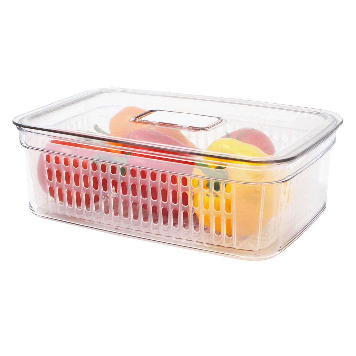Frosted Clear Fruit & Veg Produce Crisper, Medium