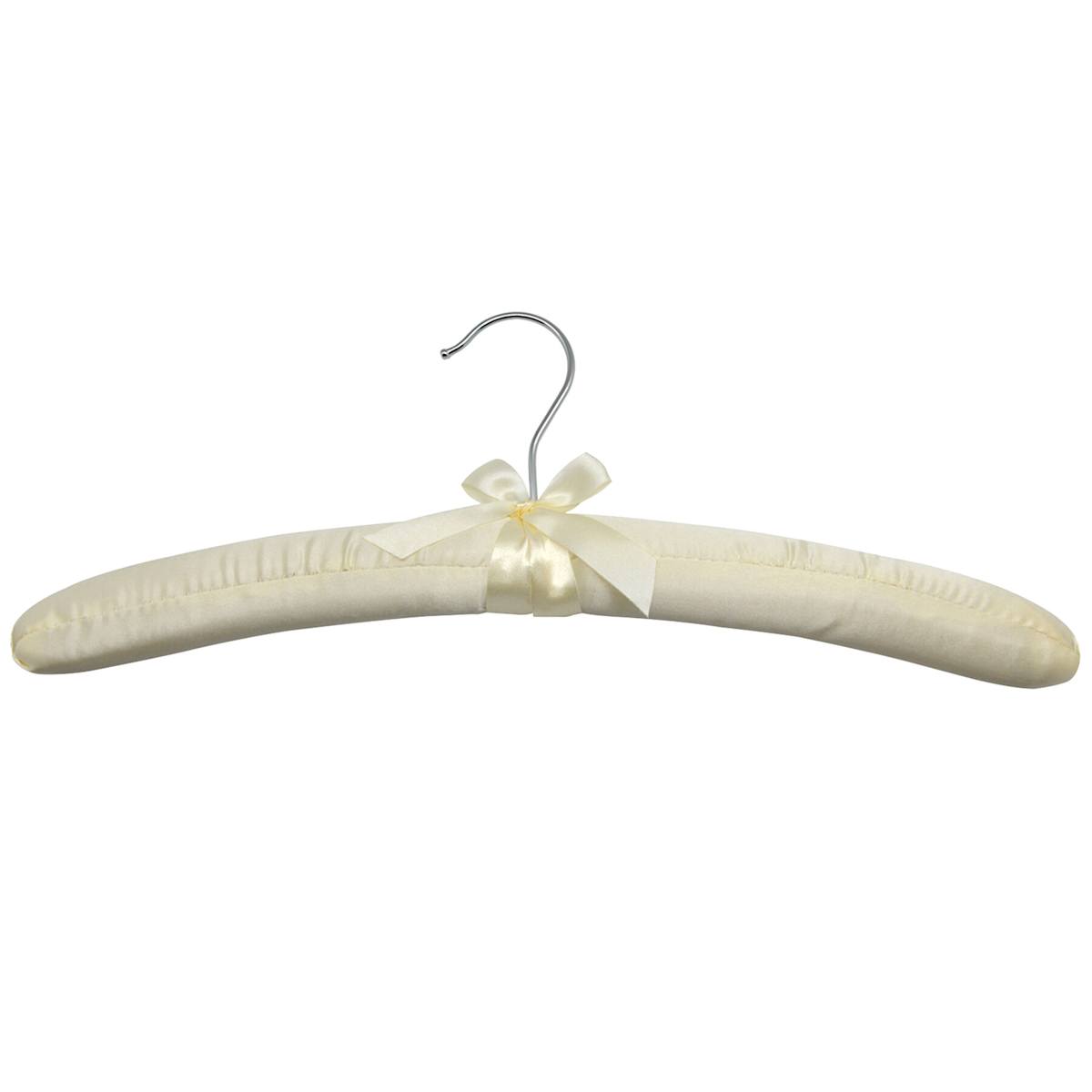 6-Piece Satin Hangers, Ivory