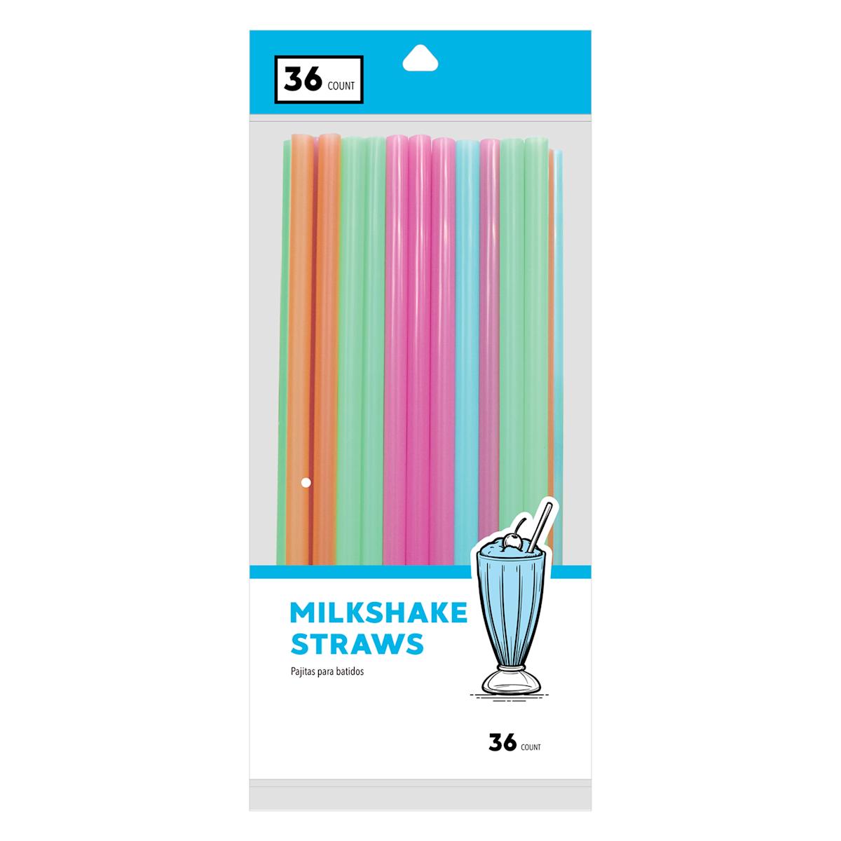 36-Count Plastic Milkshake Straws
