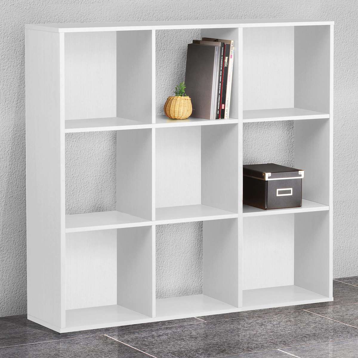White 9 cube storage unit store