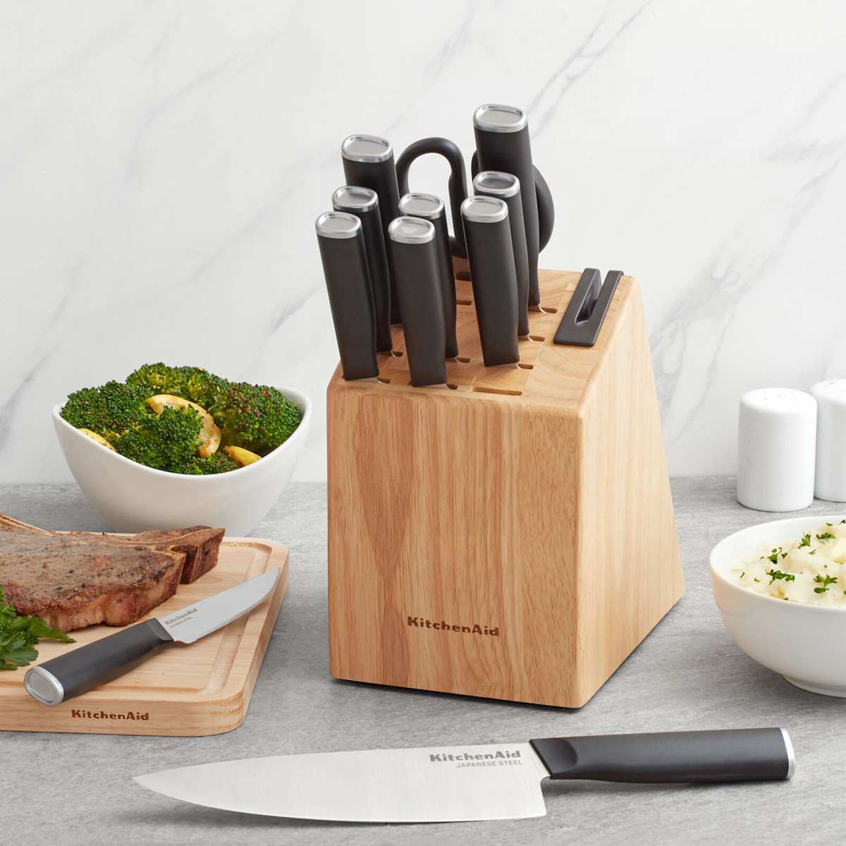 Kitchenaid 12-Piece Classic Stamped Knife Block Set