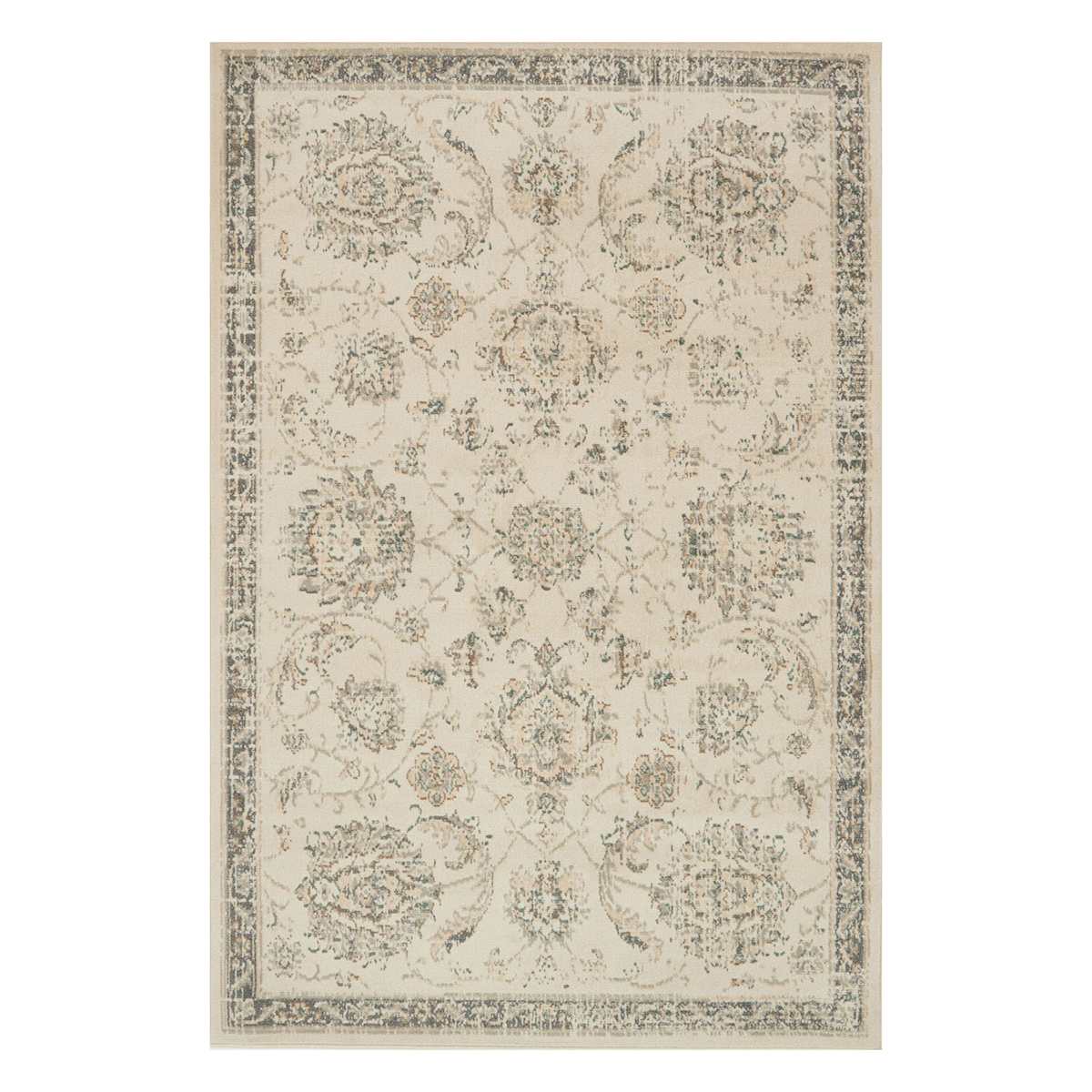 Norwich Traditional Ivory and Beige Area Rug 7x10 | At Home