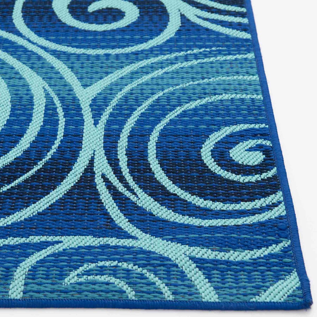 Scope Blue Wave Outdoor Area Rug, 8X10 | At Home