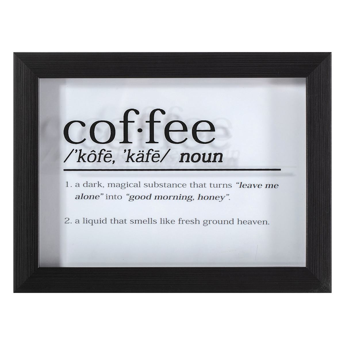 Coffee Definition Block Sign, 8x6