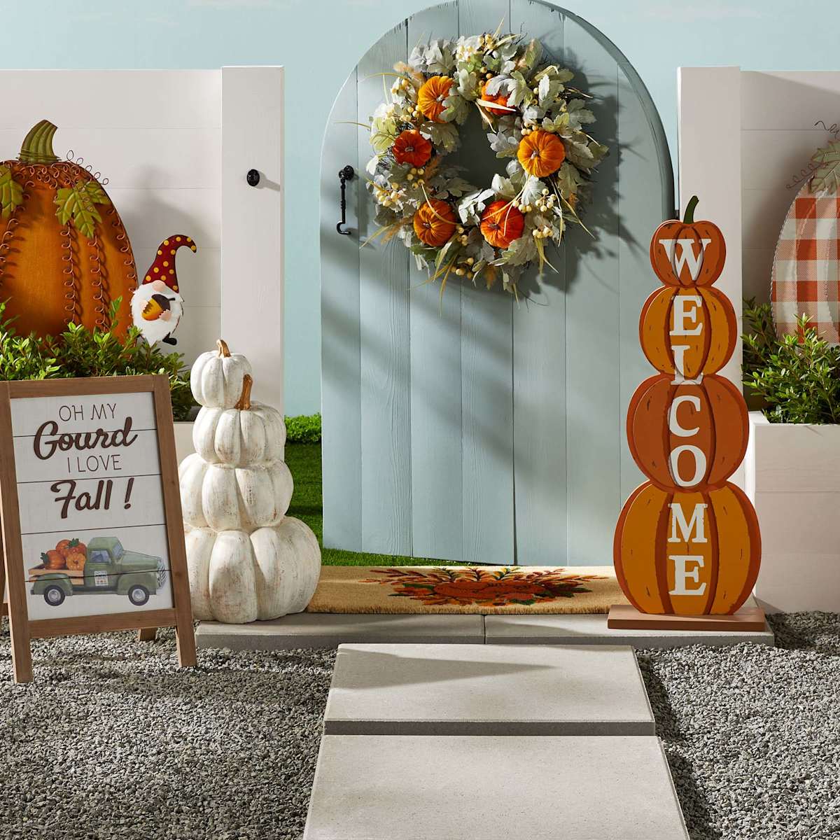 Pumpkin Porch Welcome Pumpkin Stand 36" | At Home