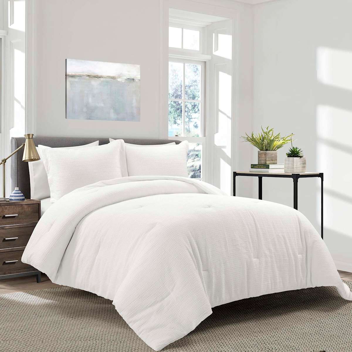 White comforter set full store