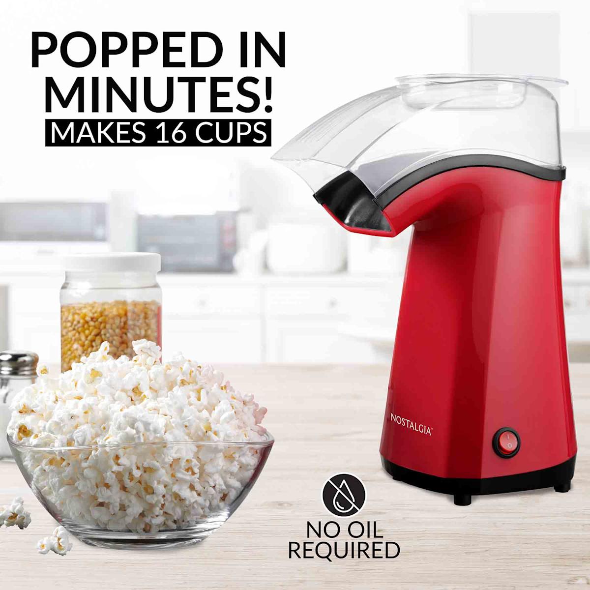 Nostalgia Air Popcorn Maker Red