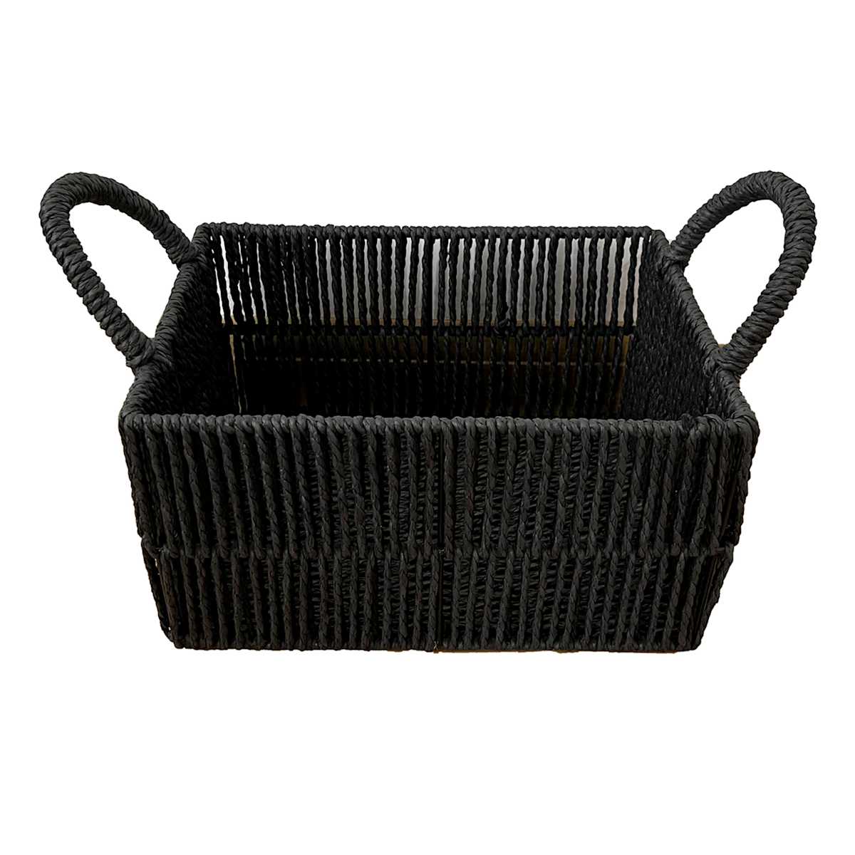 Black Paper Storage Basket, Medium