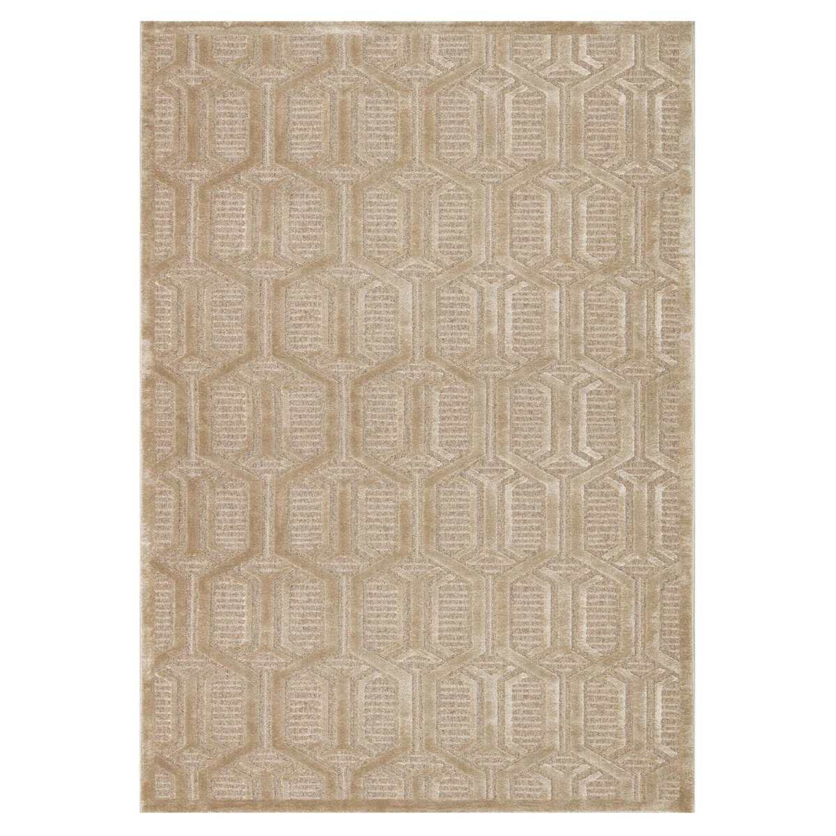 Zenith Tan Geometric Area Rug 5x7 | At Home