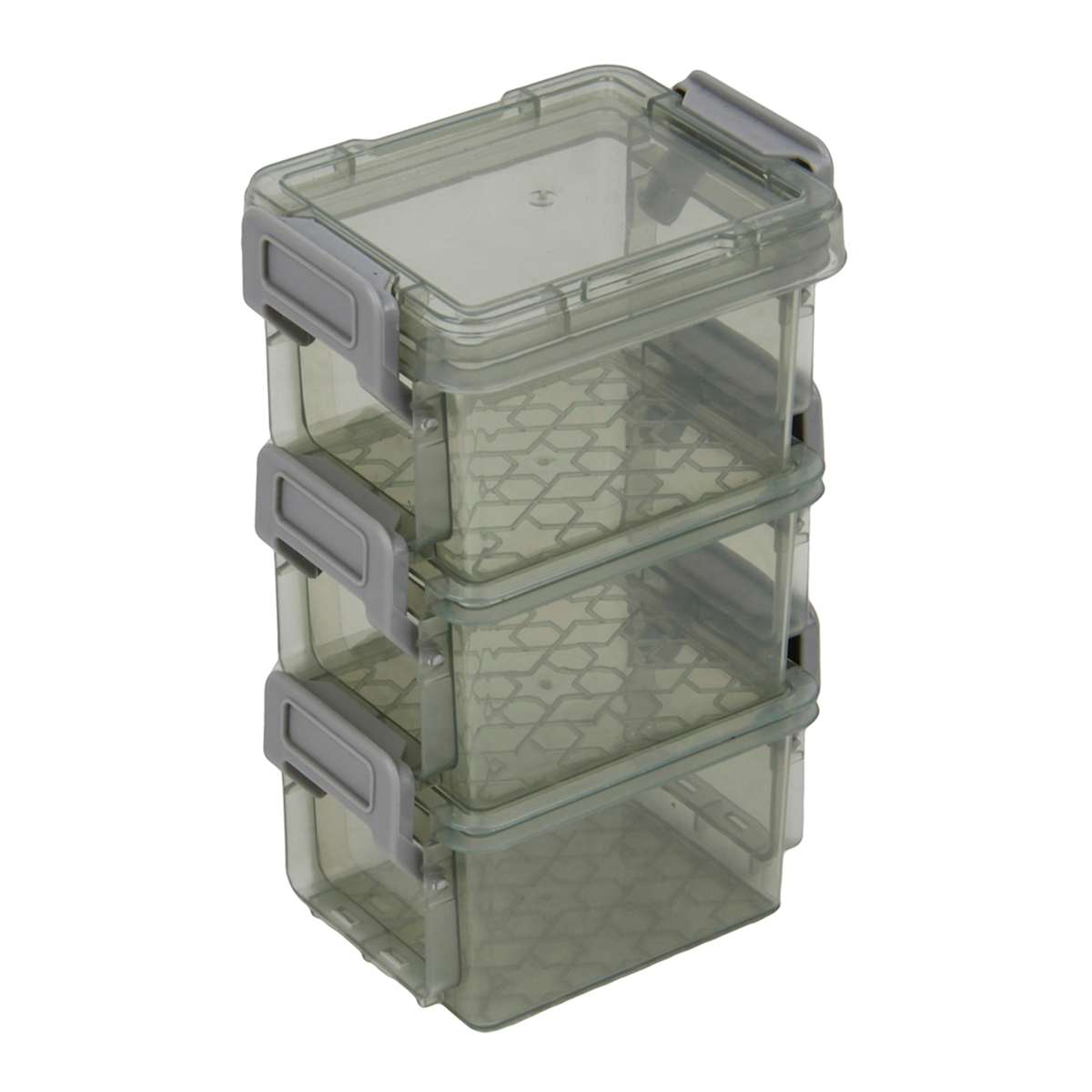 Set of 3 Grey Storage Box, 0.15l