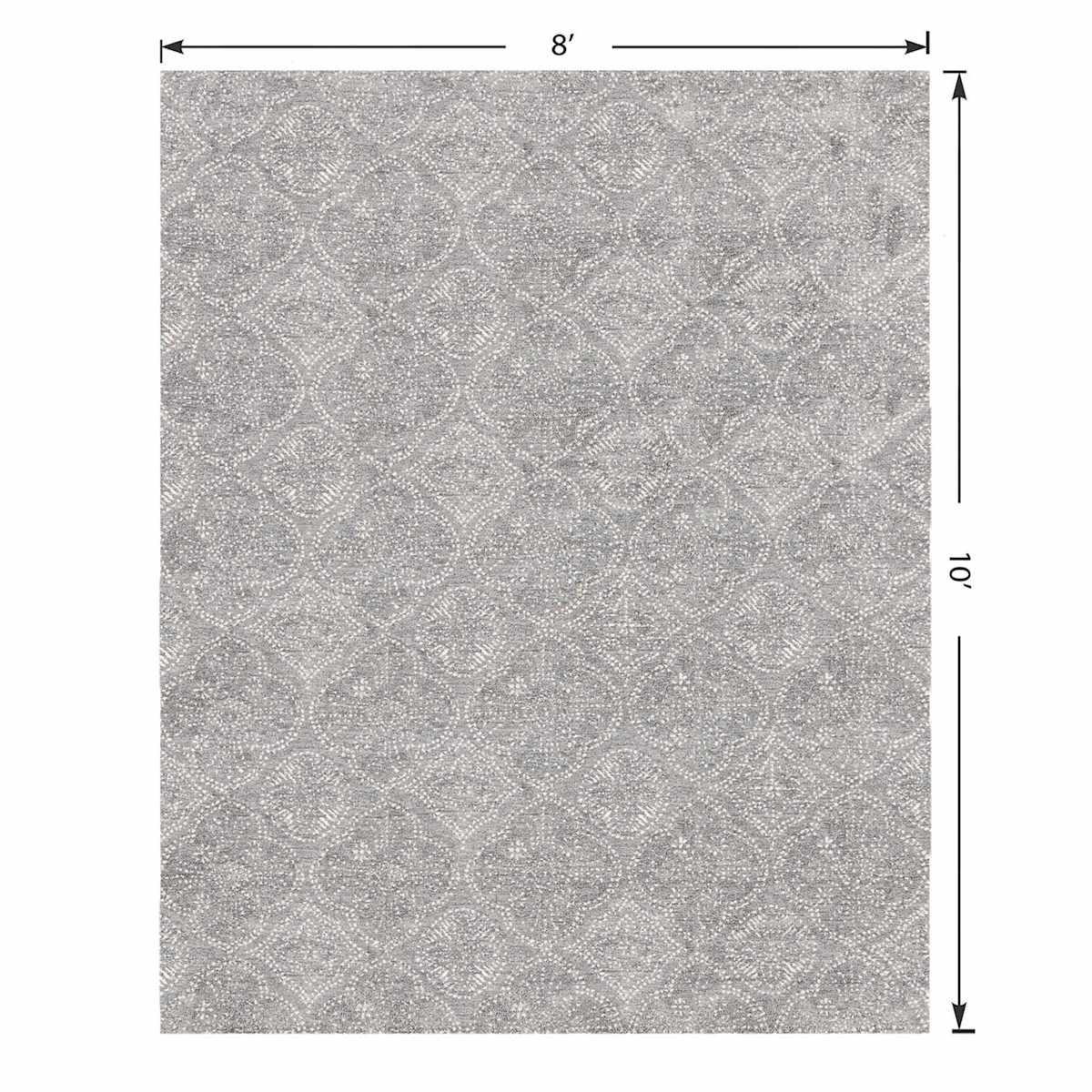 Hayne Grey Floral Shag Area Rug | At Home