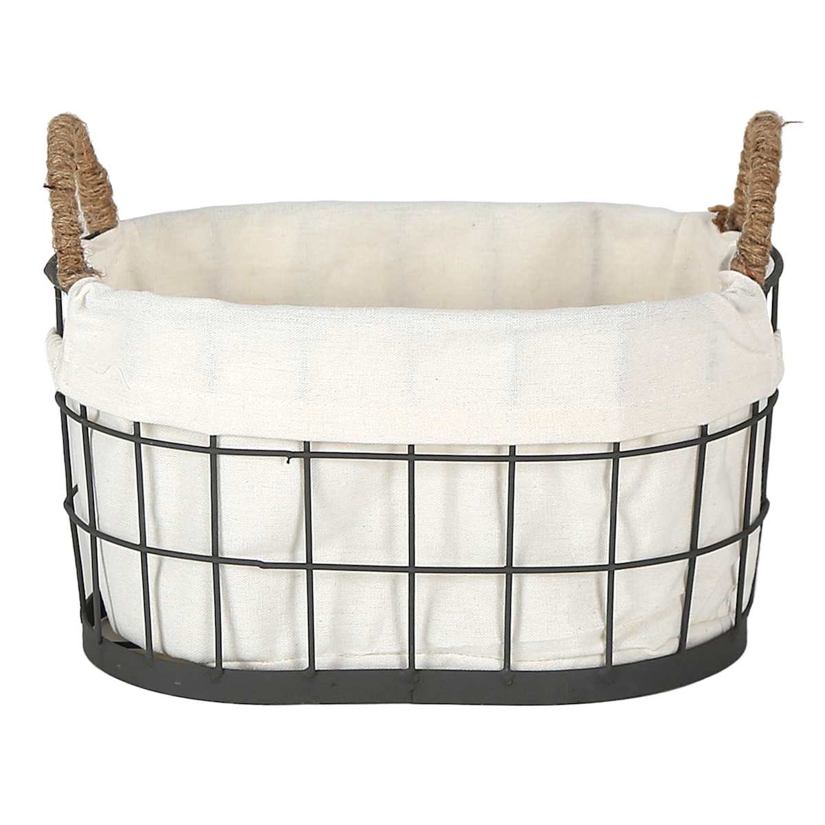 Lined wire basket store