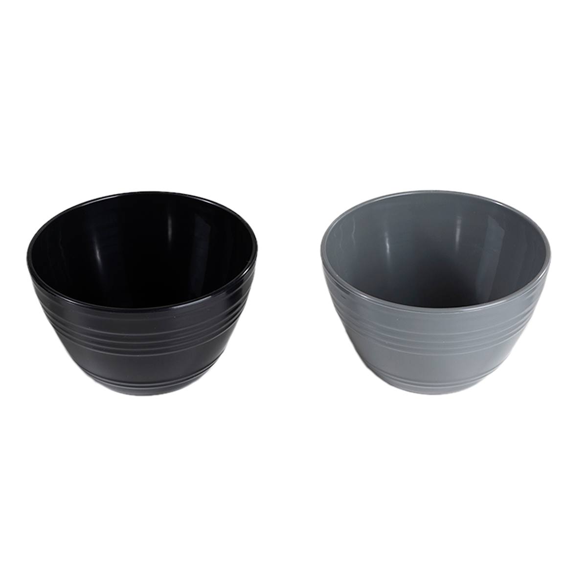 4-Piece Prep Bowl Set, Black & Grey