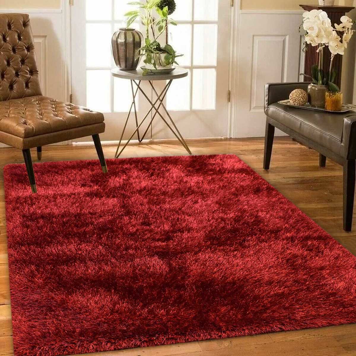 Eve Red Shag Area Rug 6x9 Shag Rugs At Home