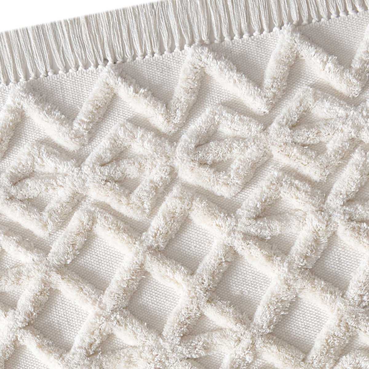 Ivory Diamond Design Tufted High-Low Accent Rug | At Home