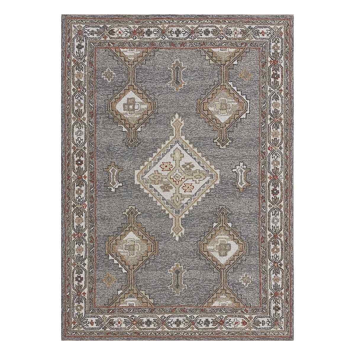 Jolene Grey Hooked Area Rug 5x7 | At Home