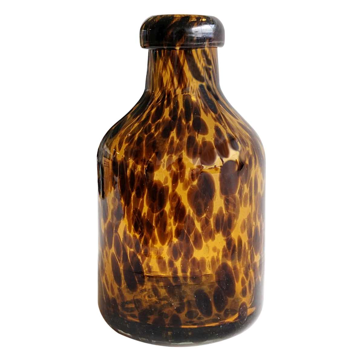 Providence Tortoise Shell Glass Vase, 6"