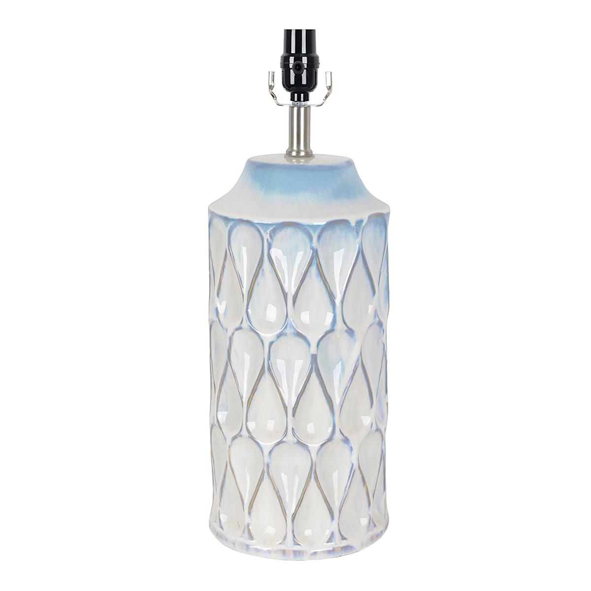 Blue & White Ceramic Small Lamp Base, 15"