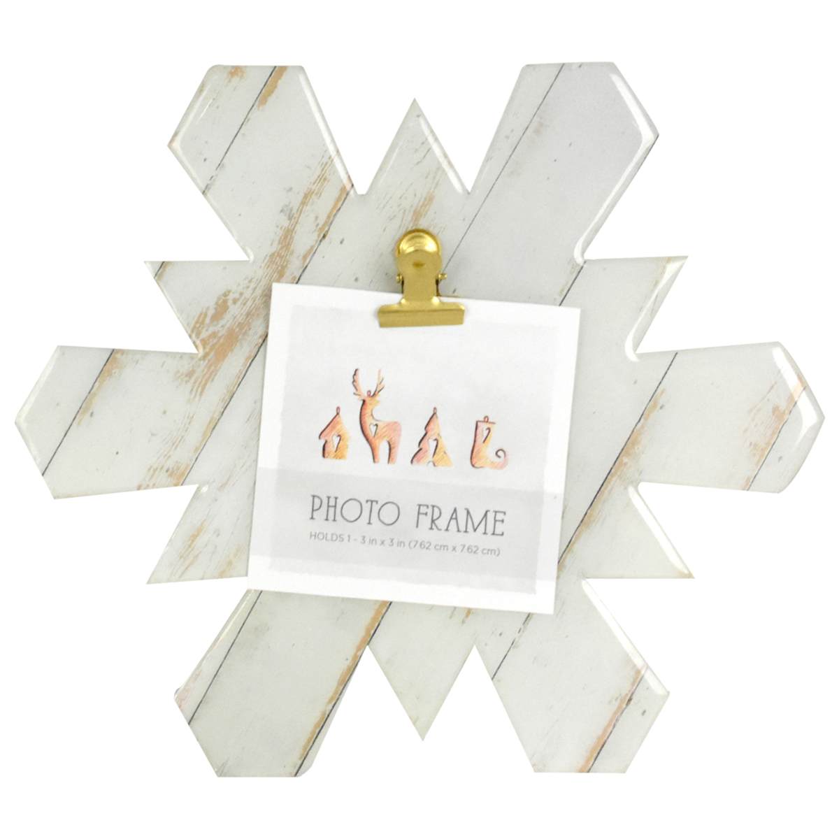 Snowflake Acrylic Tabletop Frame 8x7in | Elegant Holiday Decor | At Home