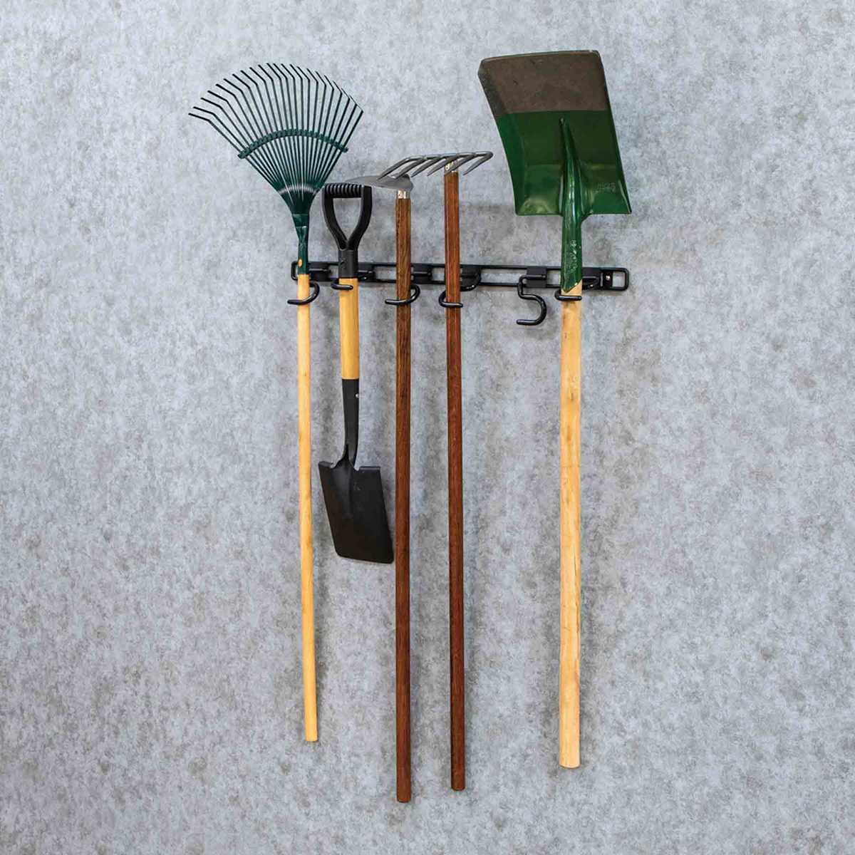 6-Piece Black Metal Hook System