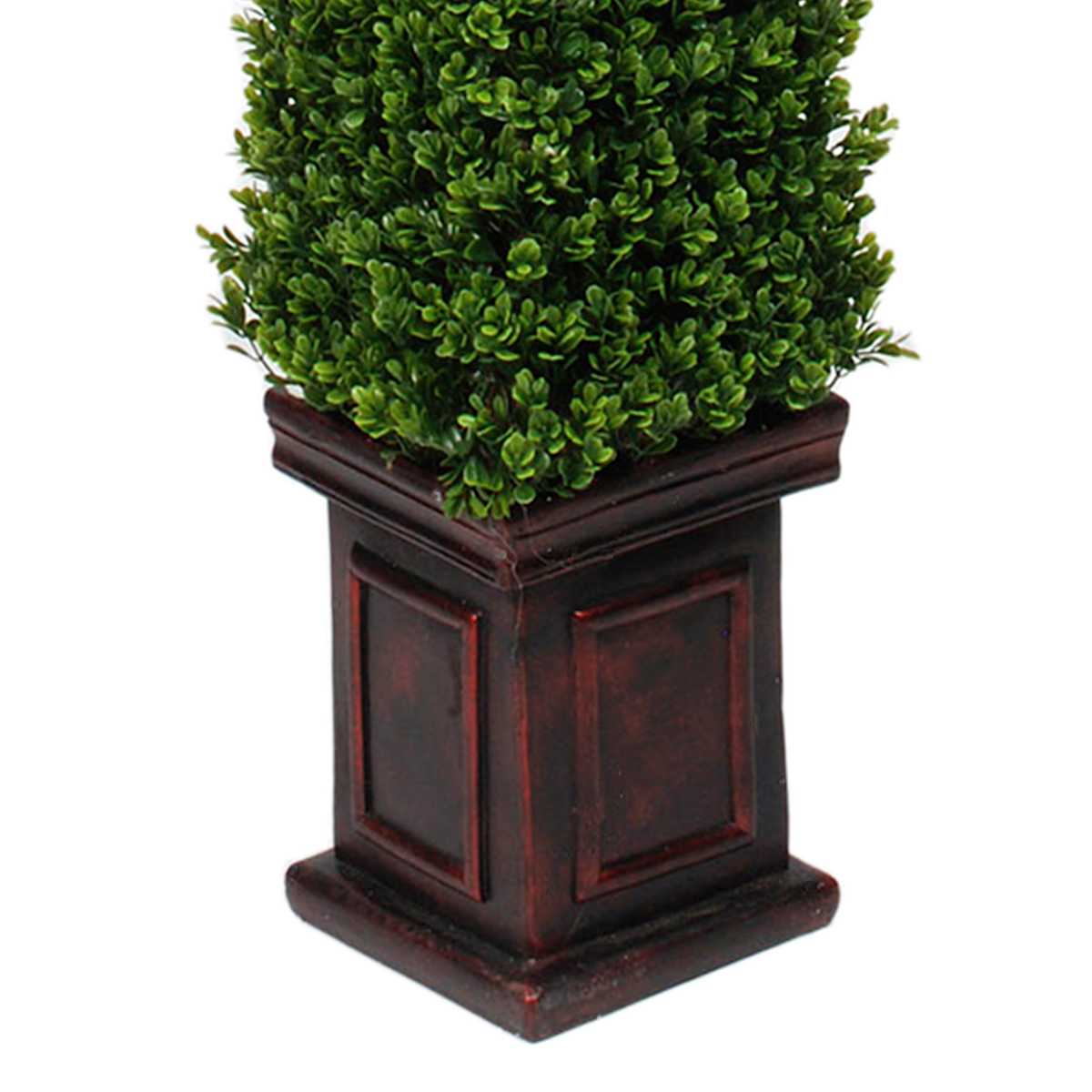 Pyramid Boxwood Topiary Tree, 61"