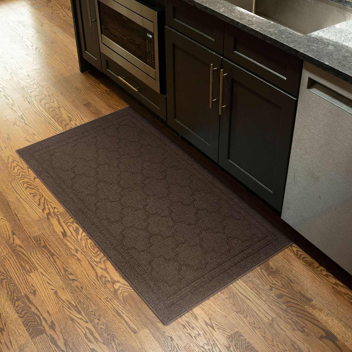 Stella Brown Quatrefoil Washable Tufted Accent Rug 30x48 | At Home