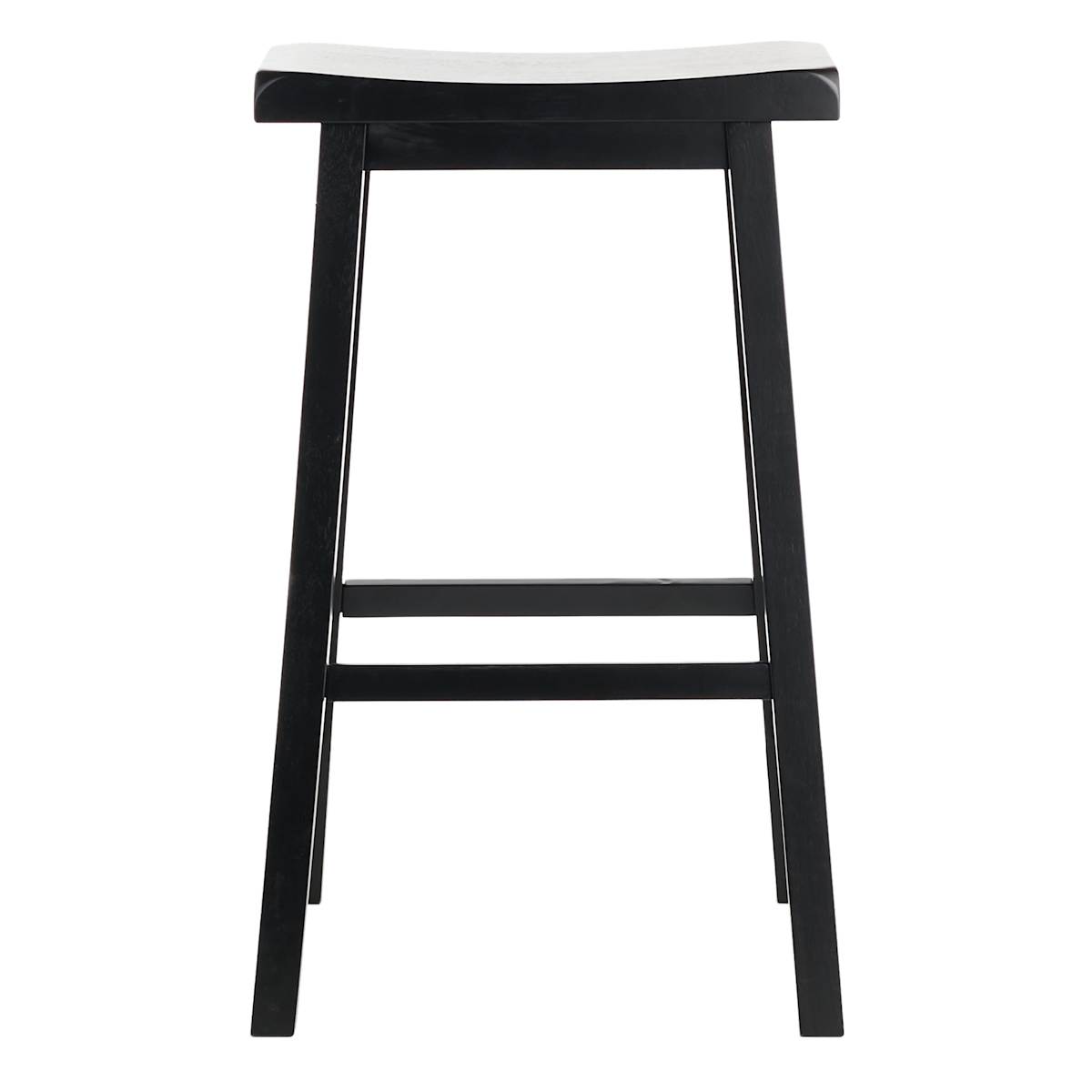 Providence Black Saddle Backless Barstool 29in | Modern Bar Decor | At Home