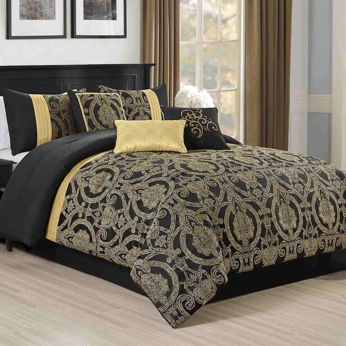 Mustard comforter set king store
