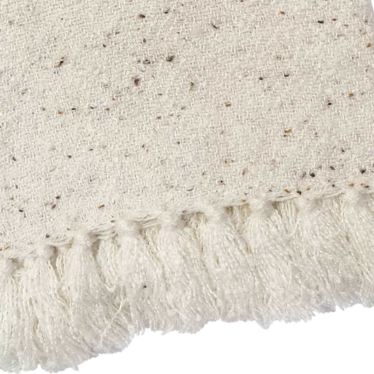 Honeybloom White & Yellow Dot Throw Blanket, 50x60