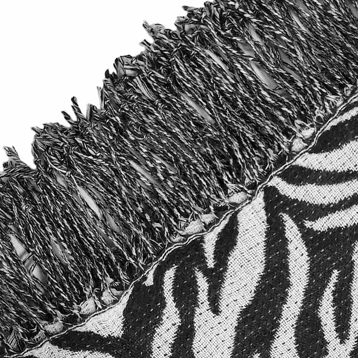Found & Fable Tiger Print Jacquard Woven Throw Blanket, 50x60