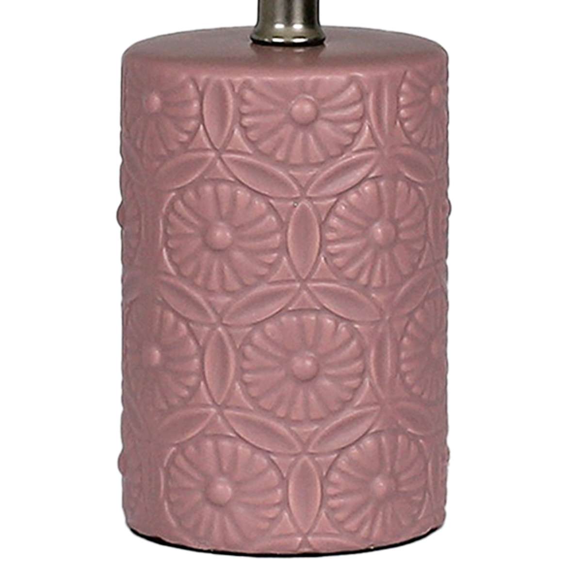 Honeybloom Purple Ceramic Flower Lamp with Shade, 12"