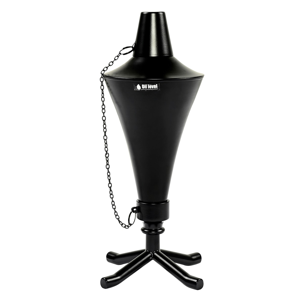 Black Conical Table Torch, 12"