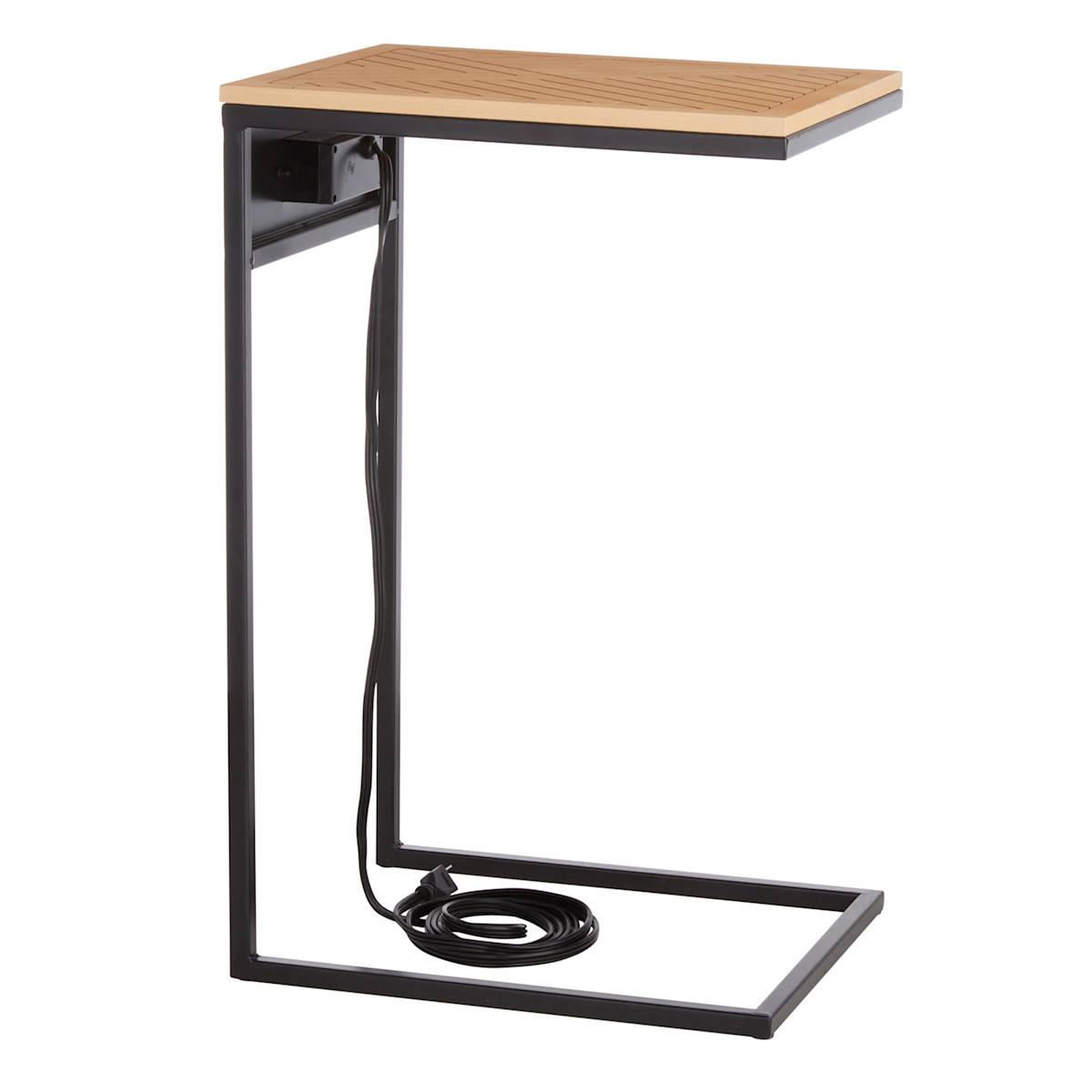 Parquet Wood USB C-Table | At Home