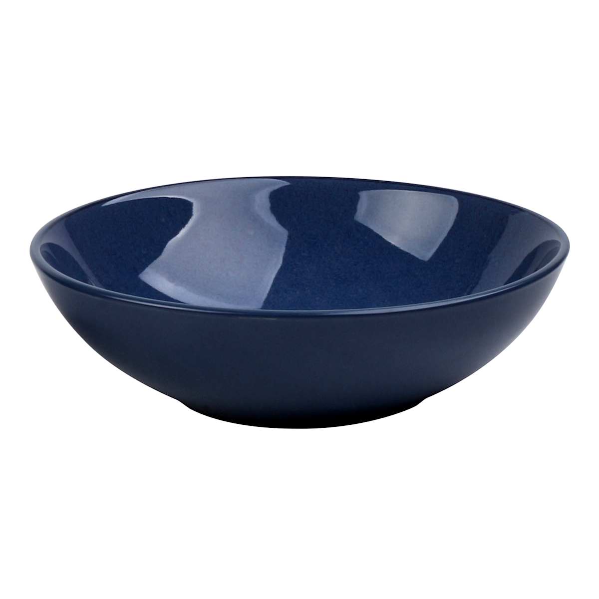 Set of 4 Dark Blue Reactive Glazed Stoneware Dinner Bowl, 7"