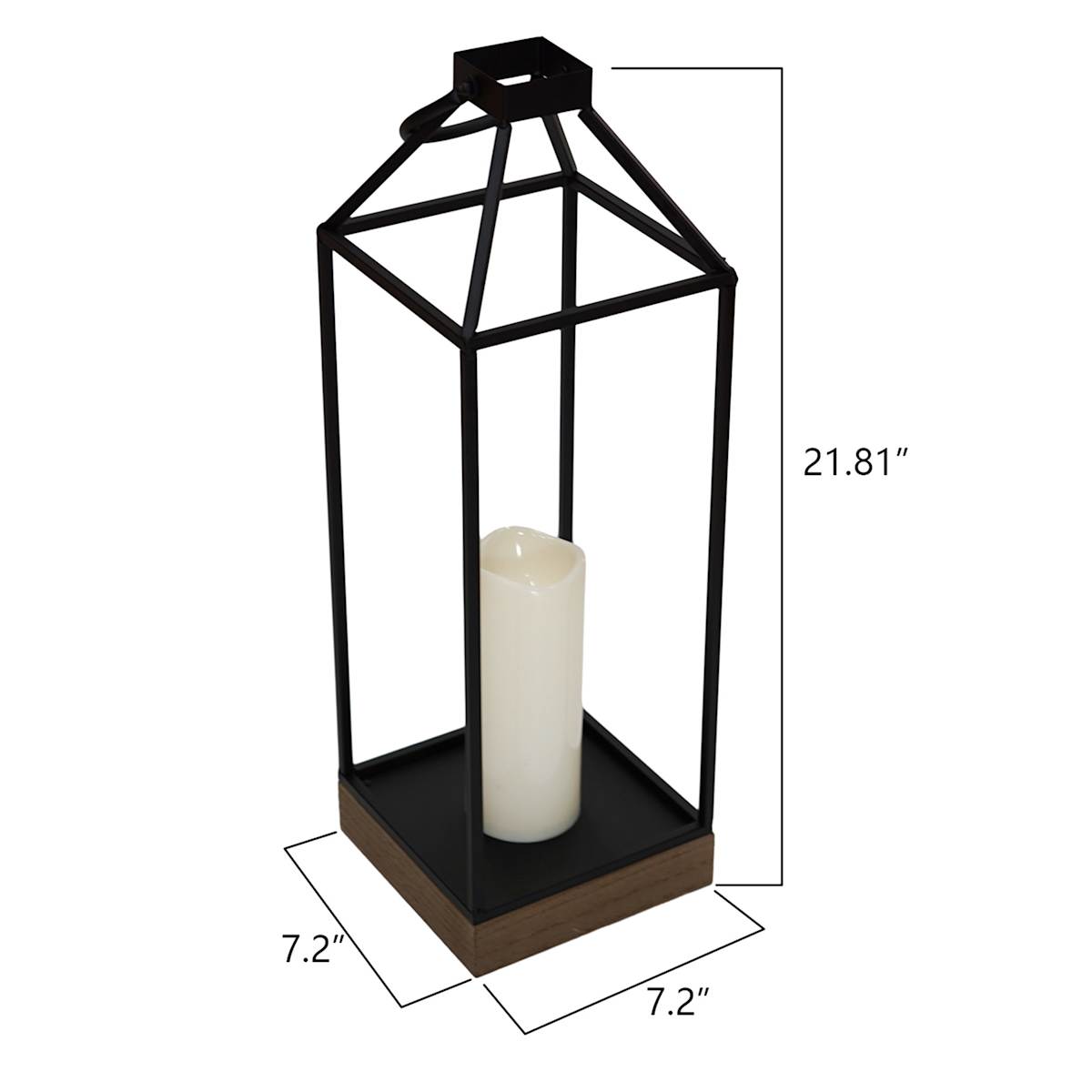 LED Metal Frame Lantern, Large