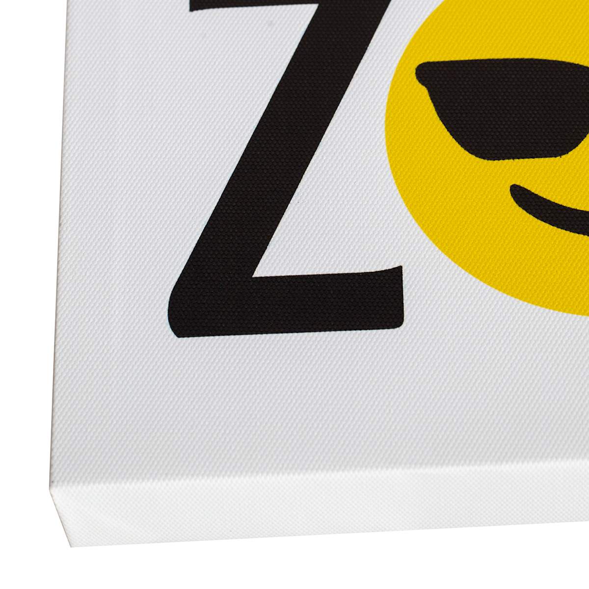 Smile Zone Emoji Canvas Wall Art, 12"