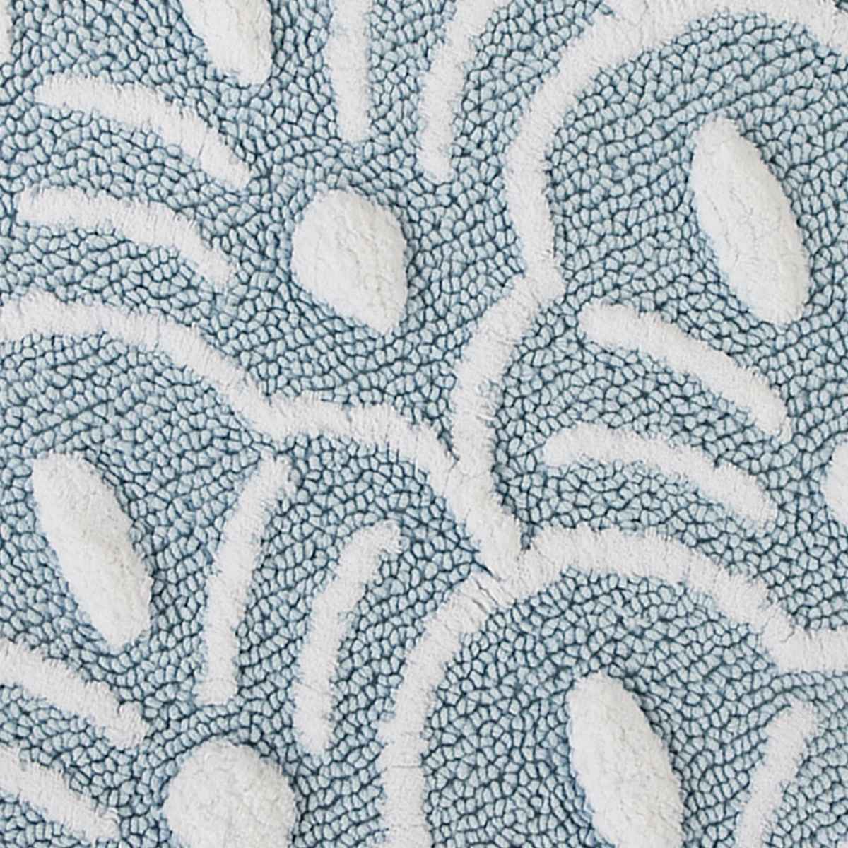 Light Blue Shell Design Cotton Bath Rug 20x30 | At Home