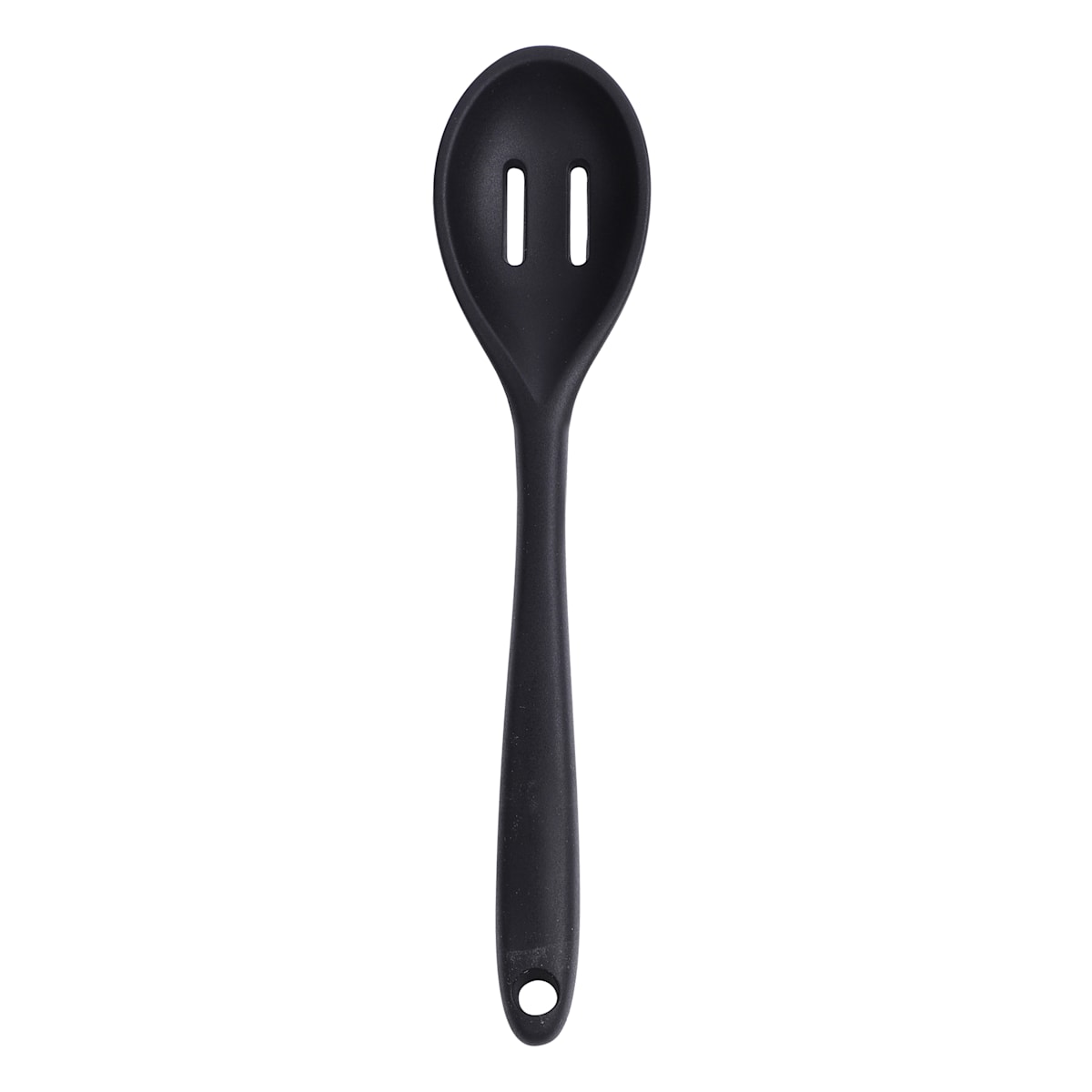 Mini Slotted Silicone Spoon, Black