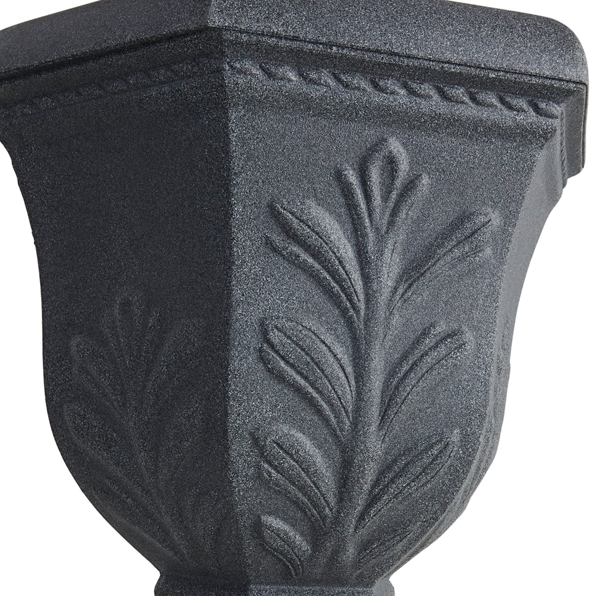 Japi Charcoal Grey Hexagon Urn Outdoor Planter, 19" | At Home