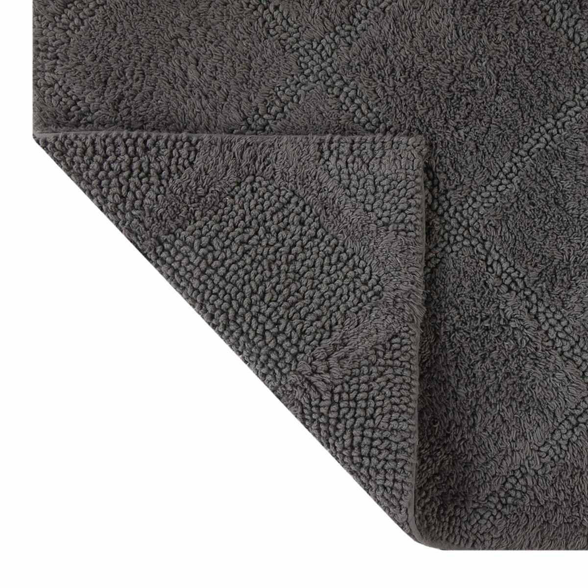 2-Pack Charcoal Diamond Bath Rug Set, 17x24 and 20x32 | At Home