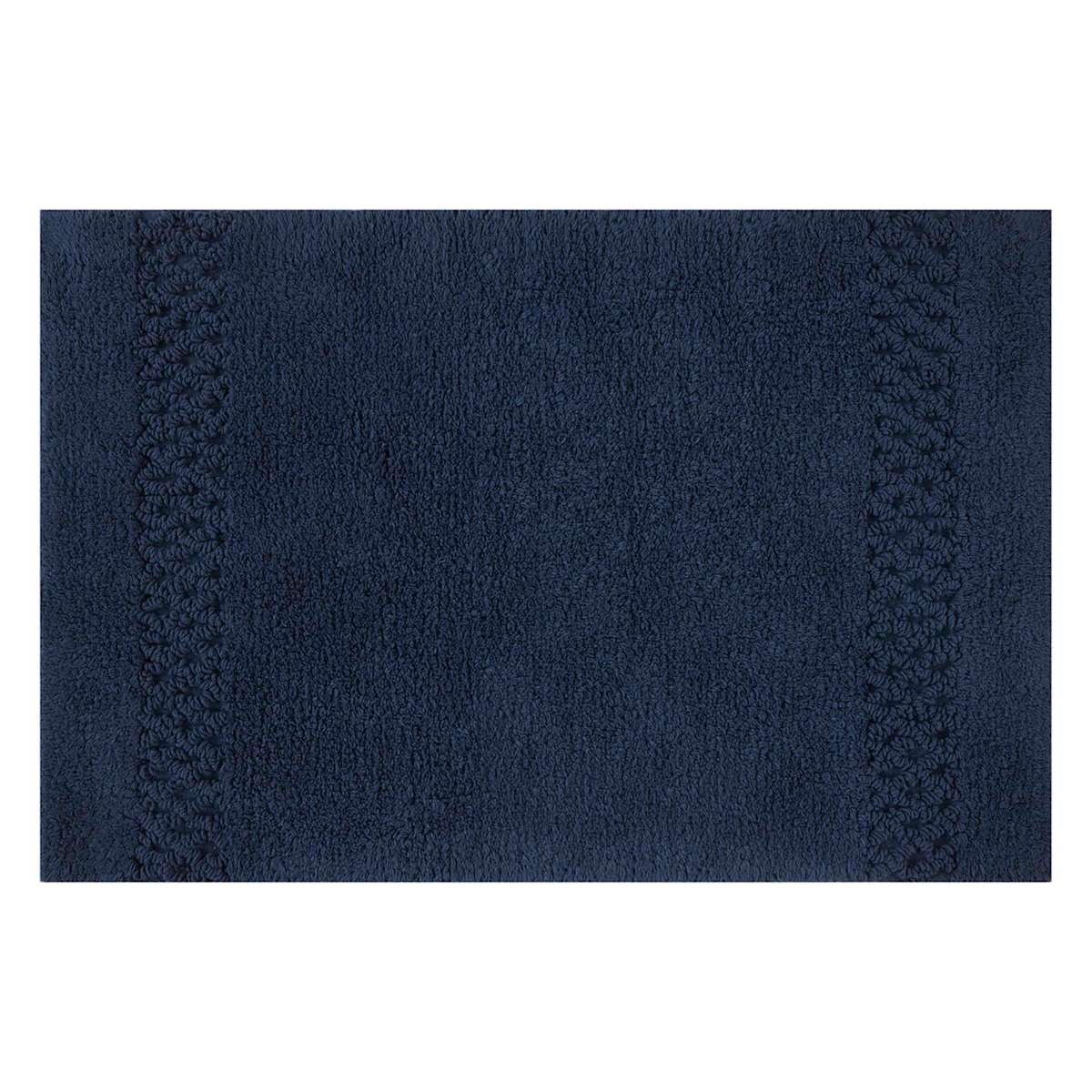 Providence Reversible Navy Bath Rug, 20x30