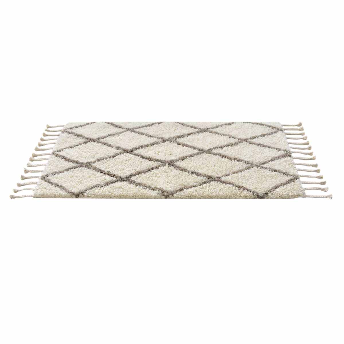 Tracey Boyd Brown and White Wool Diamond Design Accent Rug 27x45 | At Home